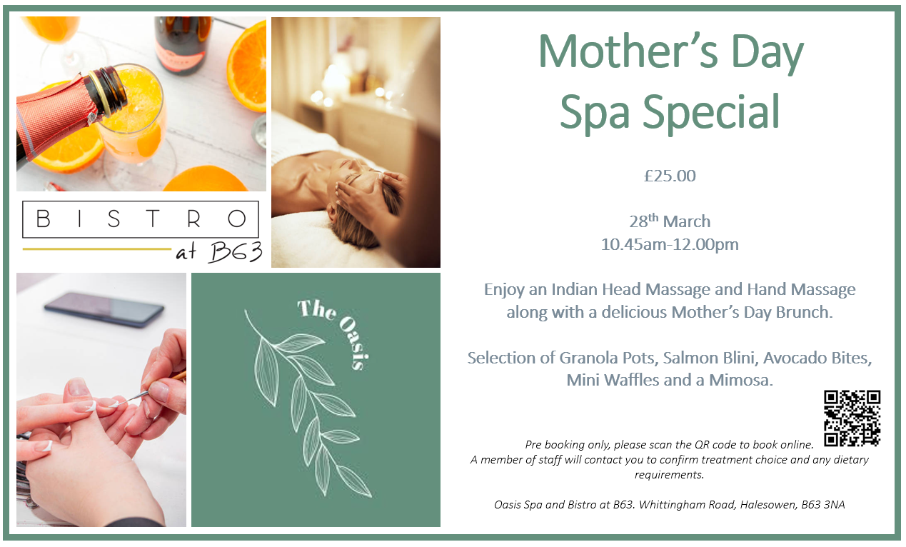 Mother's Day Spa Special 10.45am-12.00pm | Halesowen College ...